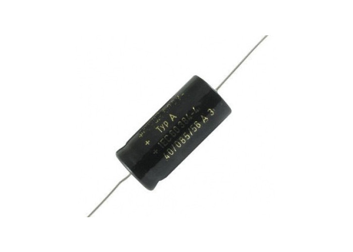 F+T 10uF / 500V elektrolyyttikondensaattori, vaaka