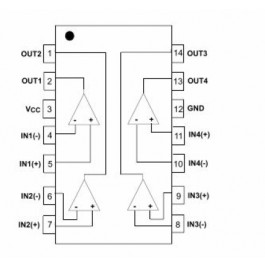 LM339AN neljän vertailijan IC piiri